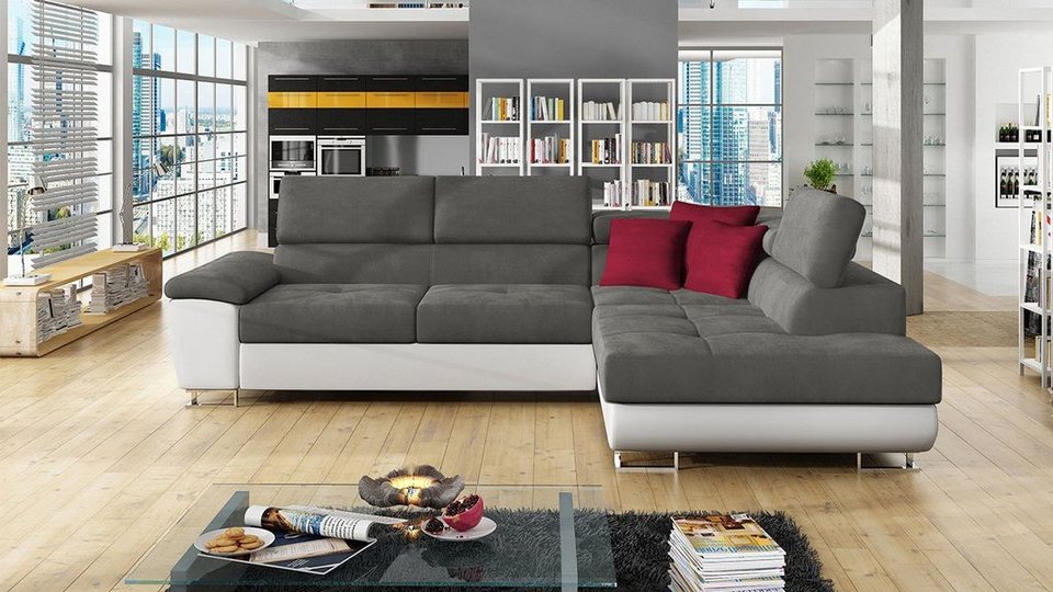 Mirjan24 Ecksofa Cotere Mit Schlaffunktion Und Bettkasten Polsterecke